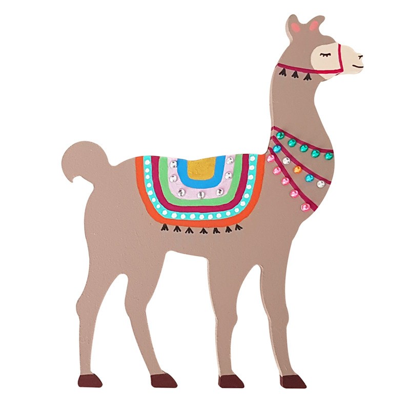 Lama en bois à décorer | Décorez-moi