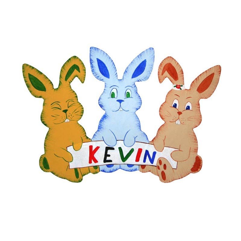 Support 3 lapins en bois à décorer | Décorez-moi