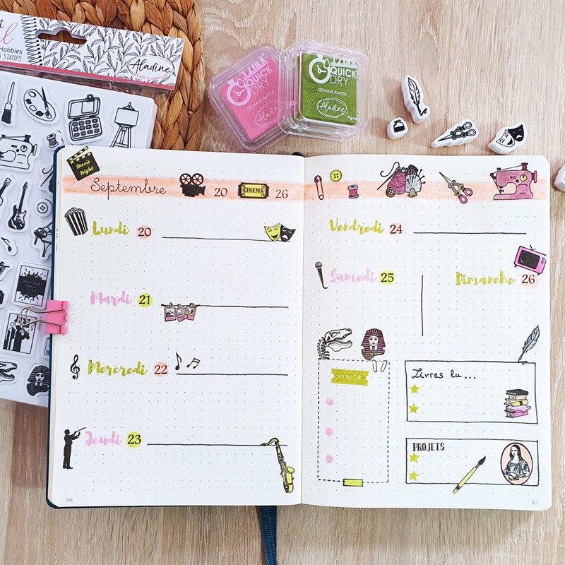 Tampon mousse bullet journal hobbie | Décorez-moi