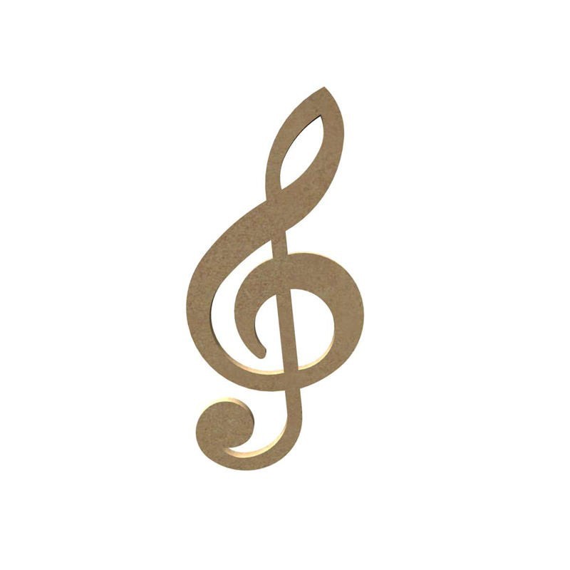 Petite clé de sol en bois à décorer - Créativité | Décorez-moi