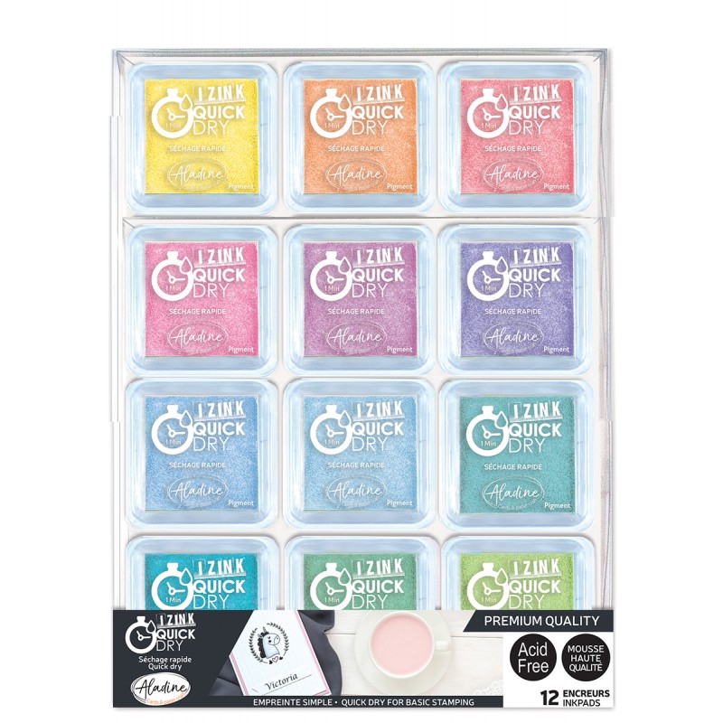 Set 12 encreurs séchage rapide - Quick Dry | Décorez-moi