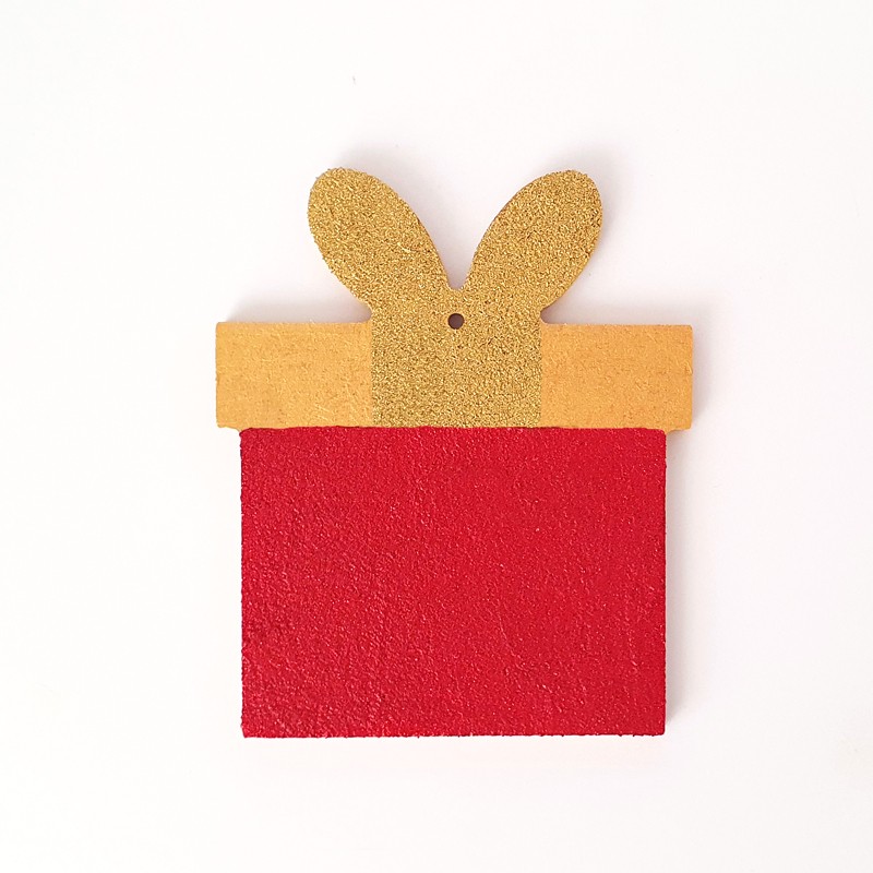 Cadeau de Noël percé en bois à décorer | Décorez-moi