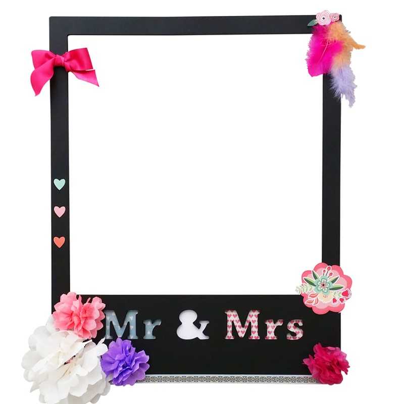 Cadre Photobooth Mr & Mrs en Bois à Personnaliser | Décorez-moi