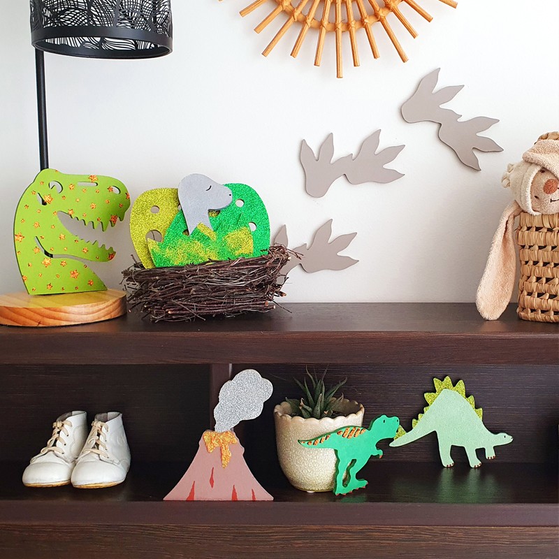 Dino t-rex rigolo en bois à décorer | Décorez-moi