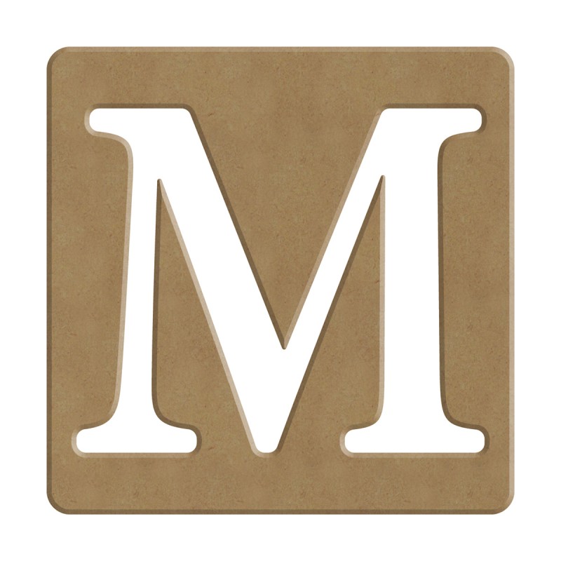 Lettre scrabble "M" en bois à décorer | Décorez-moi