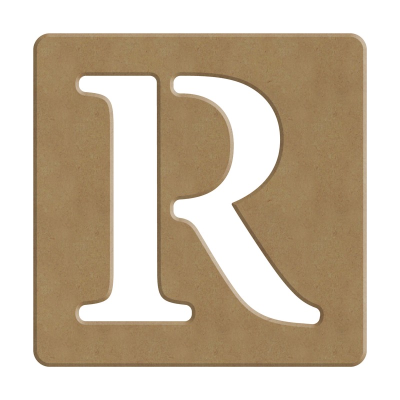 Lettre scrabble "R" en bois à décorer | Décorez-moi