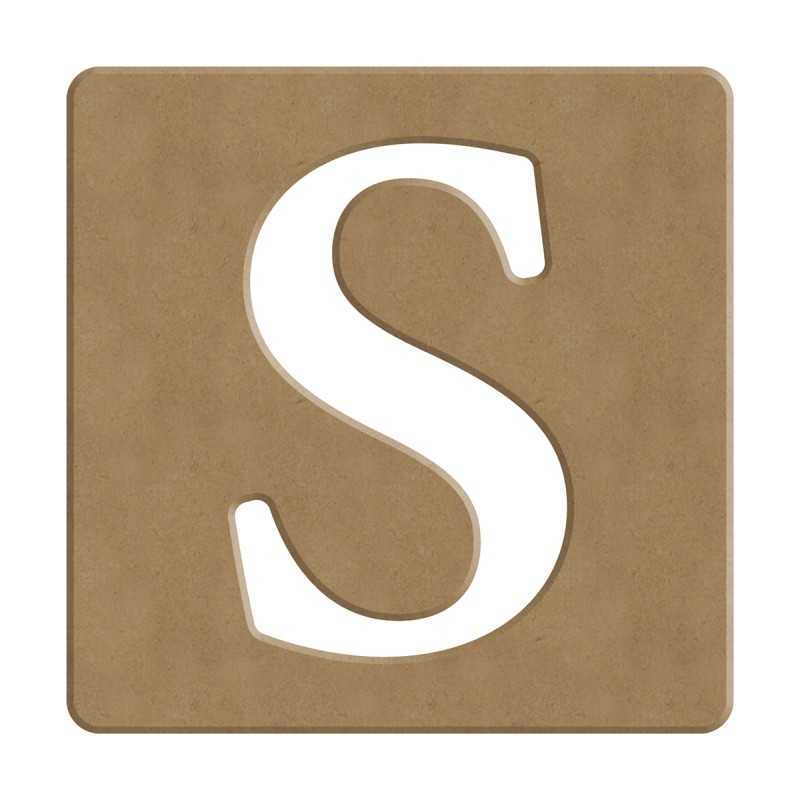 Lettre scrabble "S" en bois à décorer | Décorez-moi
