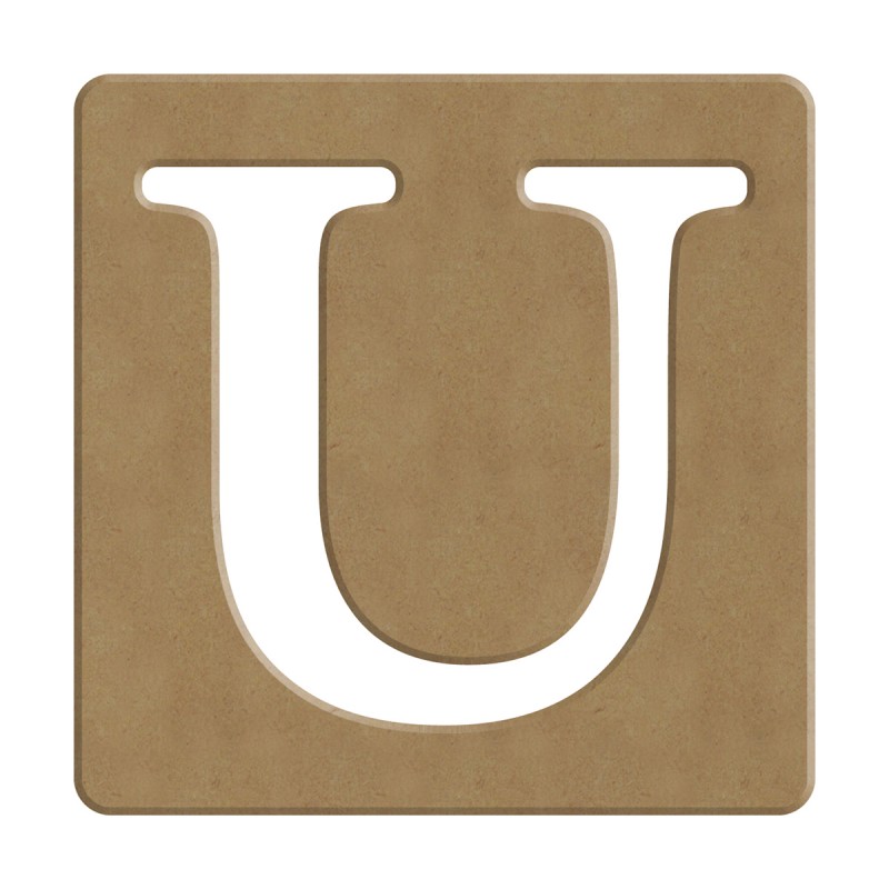 Lettre scrabble "U" en bois à décorer | Décorez-moi