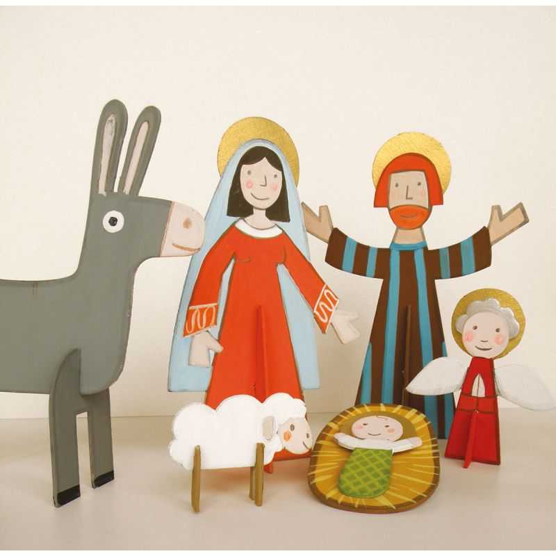 Crèche en carton à monter et décorer | Décorez-moi