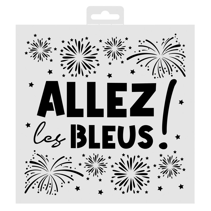 Pochoir Allez Les Bleus 20X20 | Décorez-moi